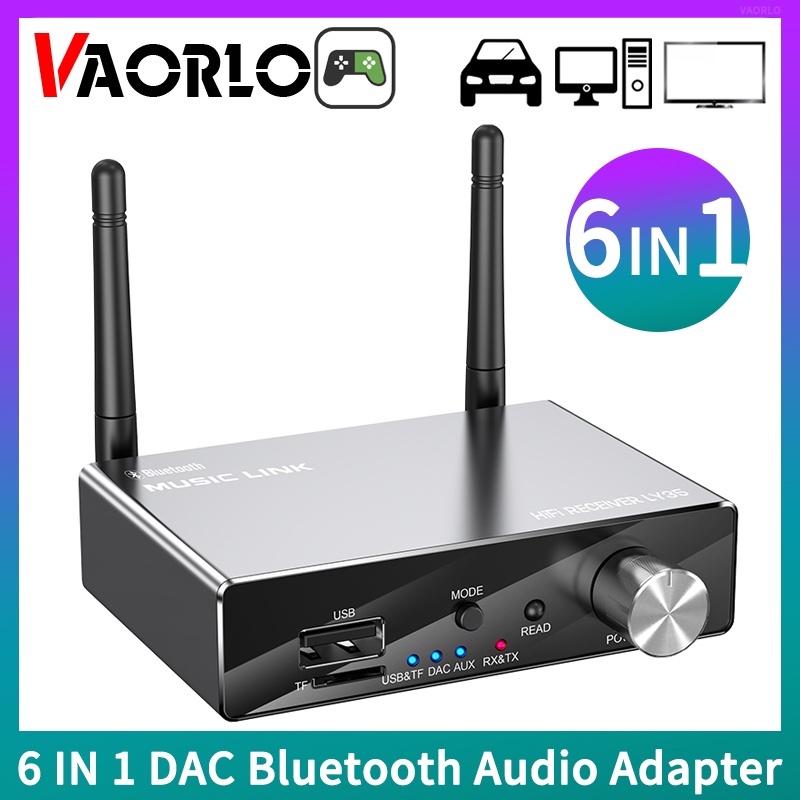 6 IN 1 DAC Bluetooth Audio Adapter Converter Wireless Receiver ...