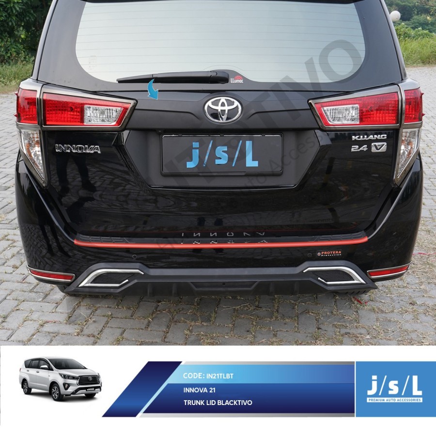 Innova 2021 Trunklid Blacktivo JSL Matte Black Trunk Cover Lis | Shopee ...
