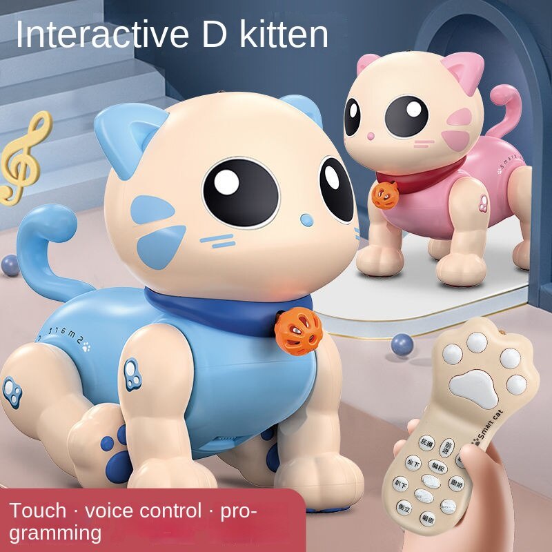 [Ready Stock] Intelligent Robot Toy Cat Electronic Simulation Can Bark ...