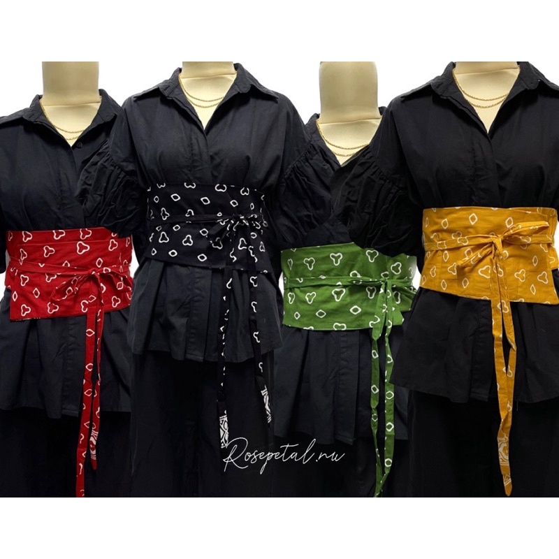 Obi woven batik triangle / obi belt jumputan jumbo batik / vikana batik ...