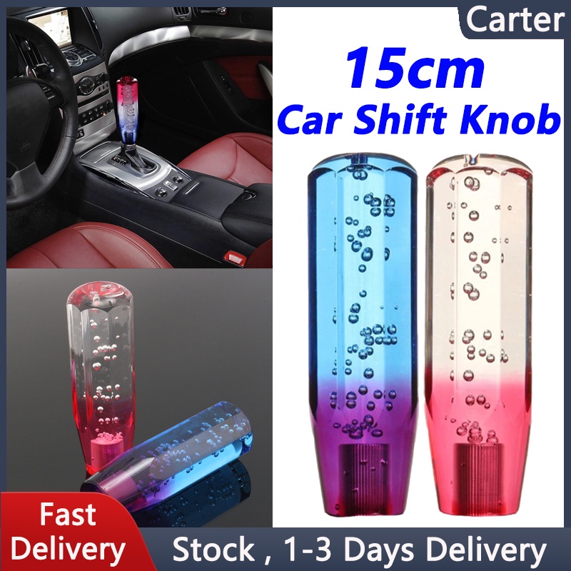 Crystal Car Gear Shift Knob 15cm Gear Head Universal Transparent Bubble ...