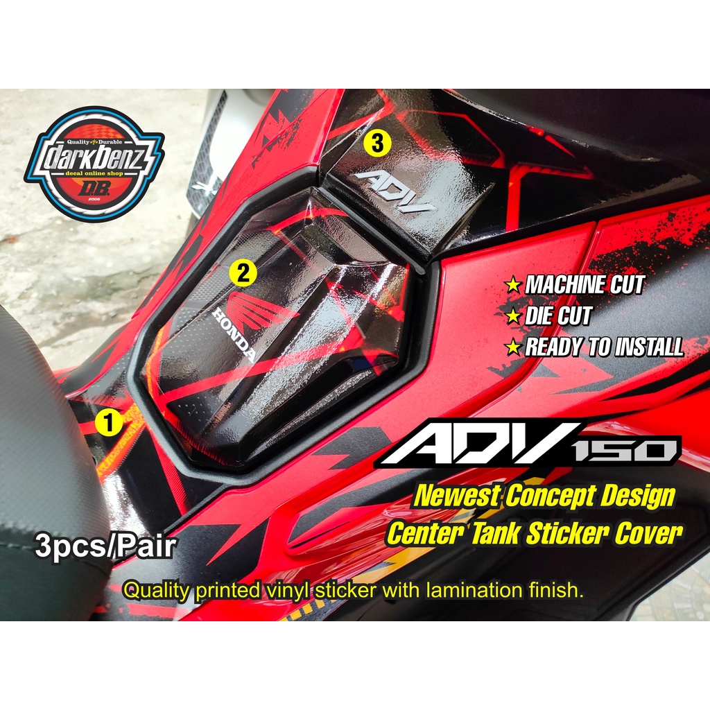 Honda ADV 150 New Concept Quality Printed Sticker Decals | custom made ...