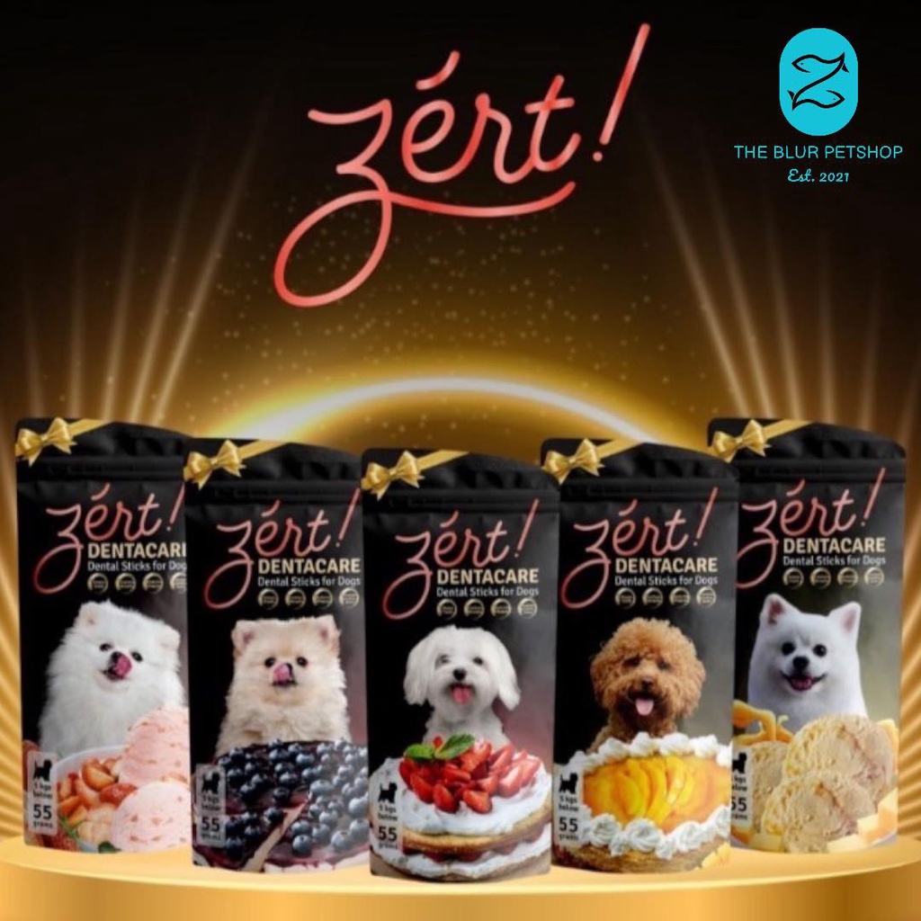 55g (5kg below) Zert Dentacare Dessert Dog Dental Sticks Dog Snack Dog ...