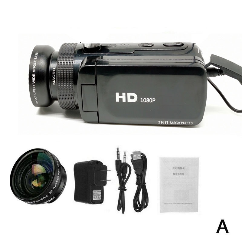 HD 1080P 16x Zoom Digital Video Camera for Professional 4k 60fps Camera ...