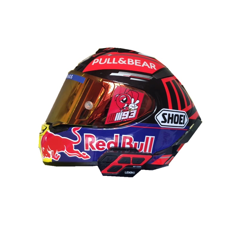 SHOEI X14 z7 z8 Helmet Sticker Red Bull Chin Track Version Motorcycle ...