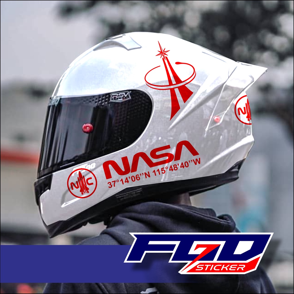 HELMET STICKER - NASA CUTTING STICKER HELMET SET | Shopee Philippines