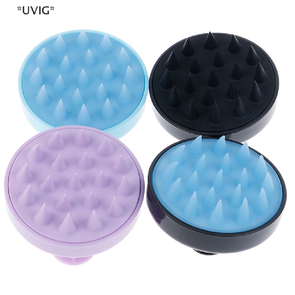 UVIG Hair Washing Comb Silicone Head Massage Brush Scalp Massage Shower ...