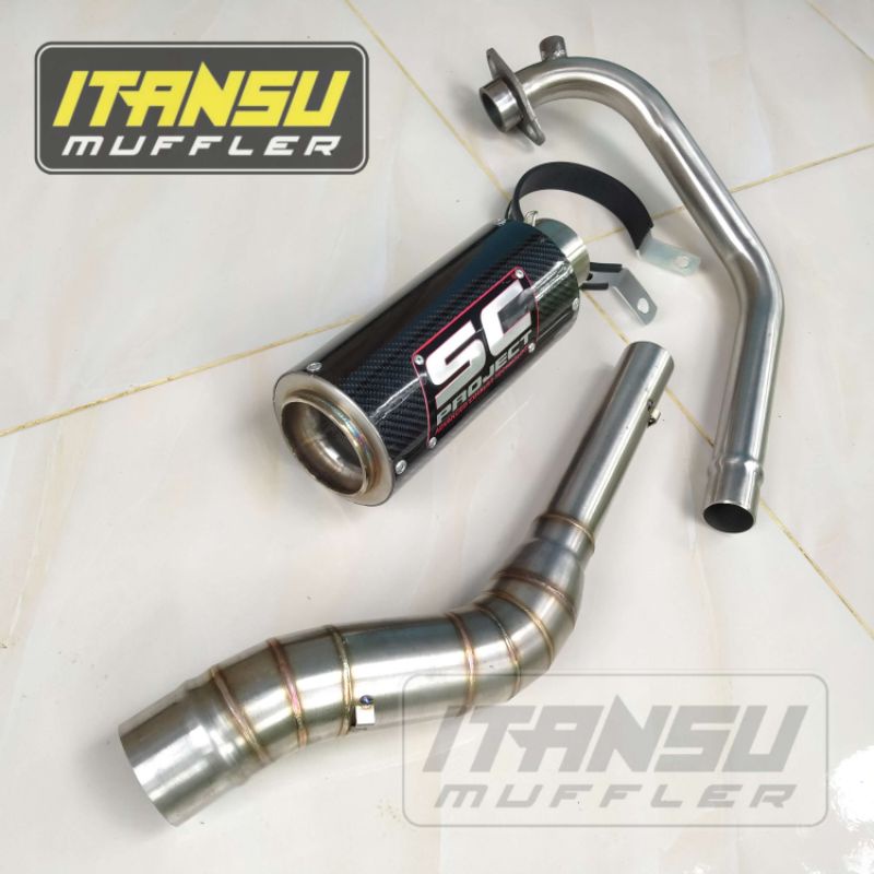 Racing Exhaust SC Project Vixion R15 Byson Mx King Xabre Jupiter Mx ...