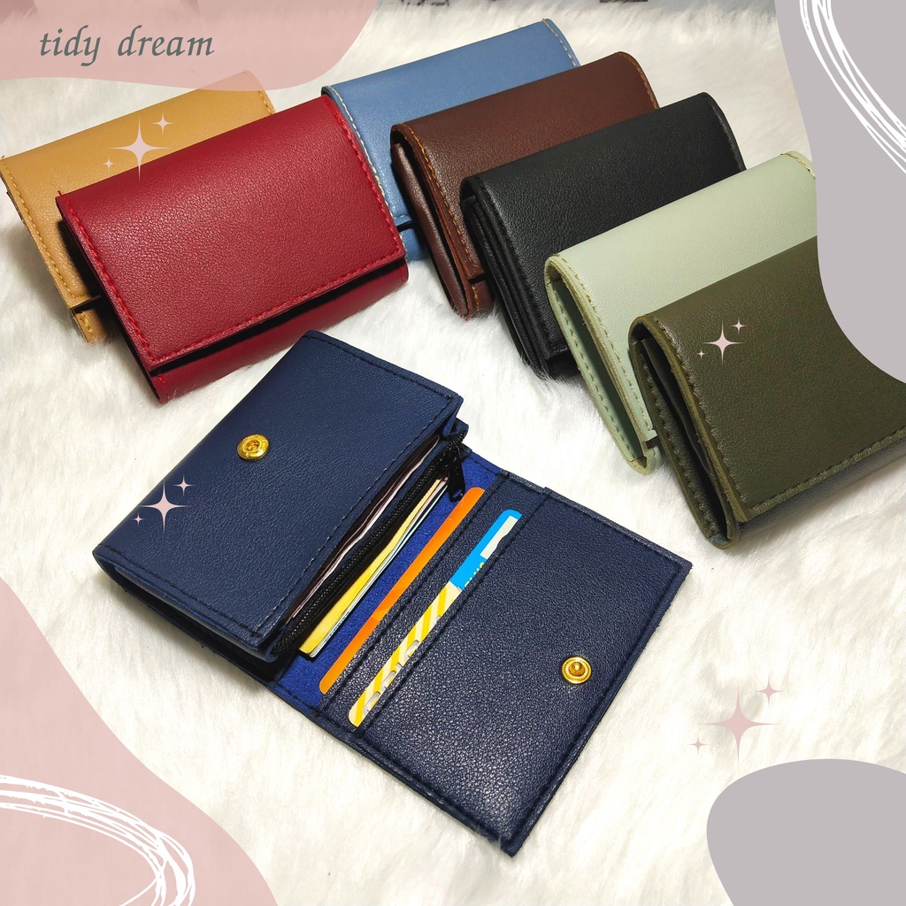 Small Wallet Snap Closure Bifold Coin Purse Gift box | Shopee Philippines