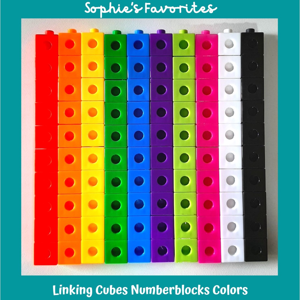 Numberblocks 100pcs 2cm Linking Cubes Blocks Color Manipulatives Unifix ...