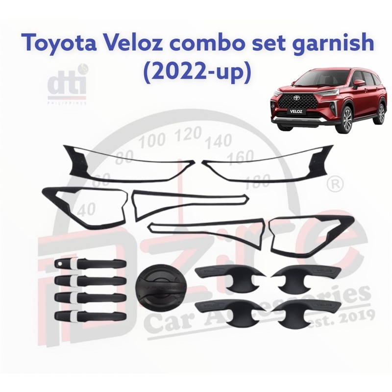 Toyota Veloz combo set garnish (2022-up) | Shopee Philippines