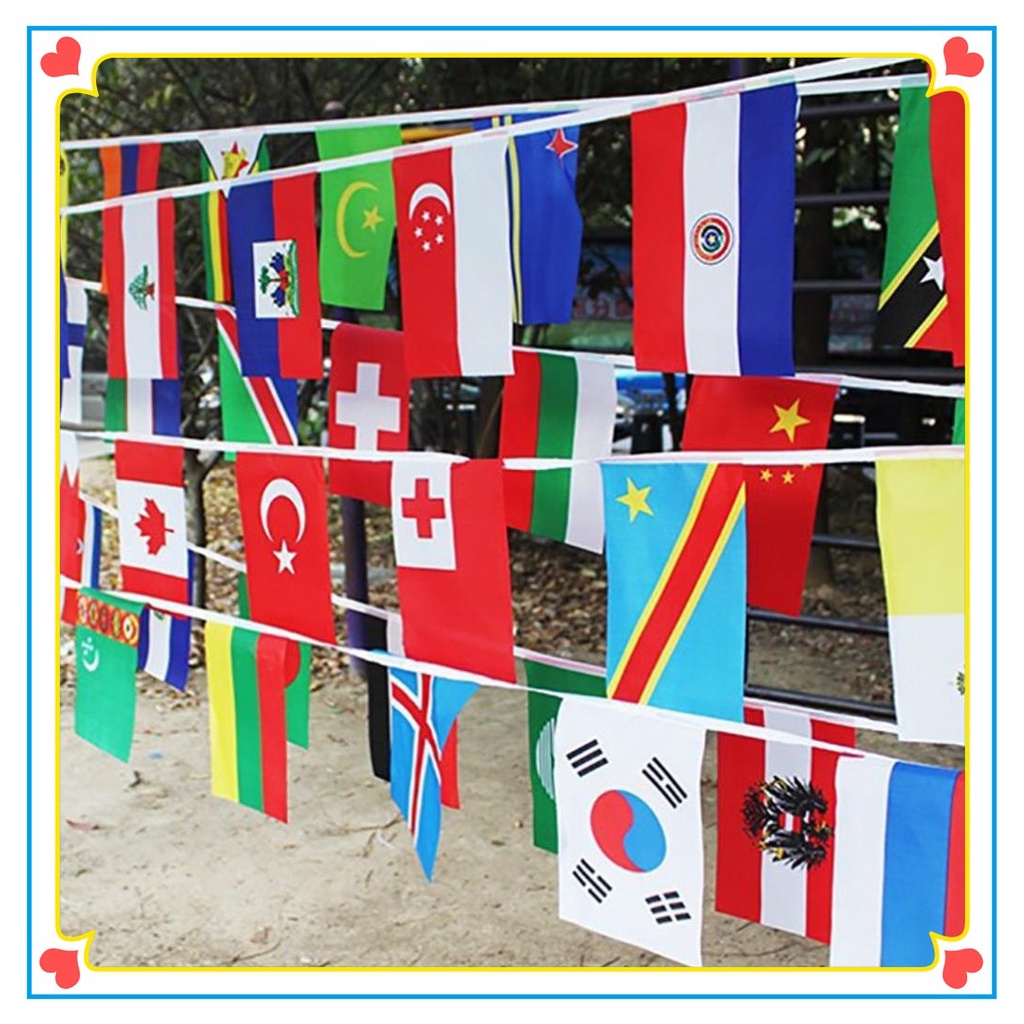 50 Flags String flag countries around the world nations flag 50 teams ...