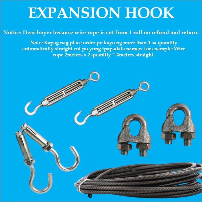 Toyu 6MM Cloth drying rope outdoor plus crude steel wire rope outdoor ...