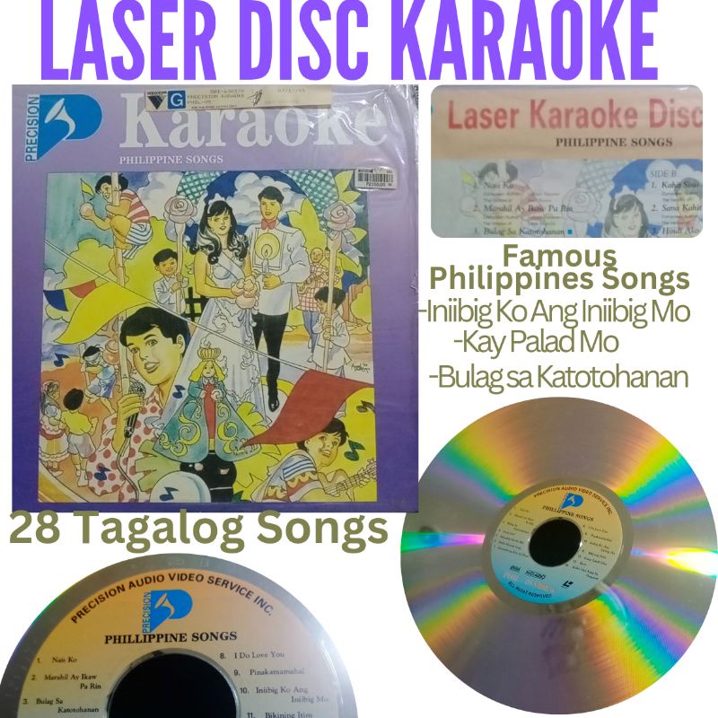 Laserdisc Karaoke Songs Philippines Tagalog Album Music Collectible Vintage 90s Preloved