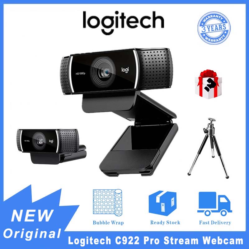 Logitech C922 Pro Stream Webcam HD Full HD Video Streaming with Tripod ...