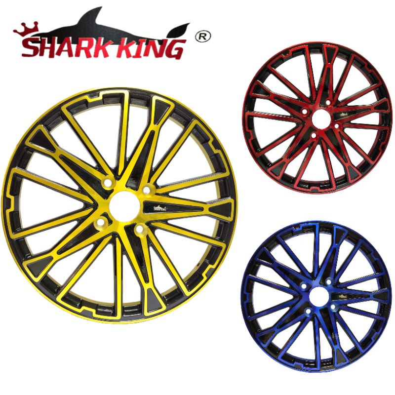 TRICYCLE SIDE WHEEL MAGS/ RIM 17 INCHES 788-3 DOUBLE COLOR SHARK KING ...