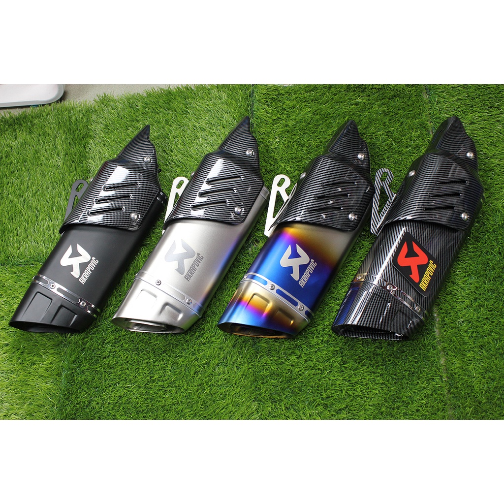 51mm Universal Motorcycle exhaust Muffler Akrapovic M1 Carbon Color ...