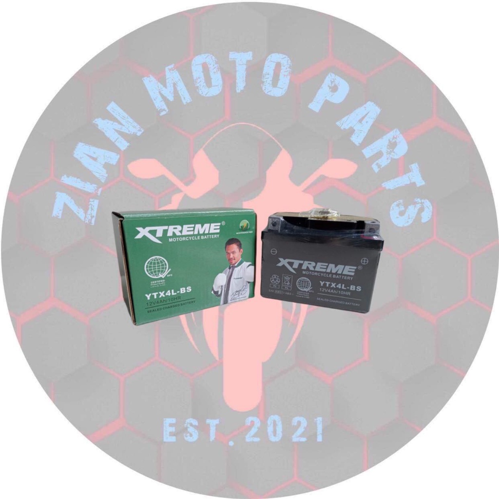 EXTREME BATTERY YTX4L-BS 12V4Ah (DIO | JOG | TACT | SEPIA |XRM | WAVE ...