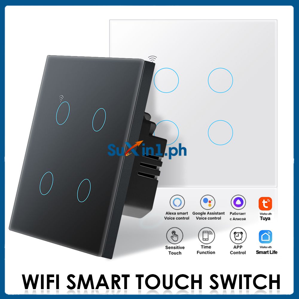 Tuya 1/2/3/4 Gang Smart Light Switch With Wifi 100v-250v (neutral ...