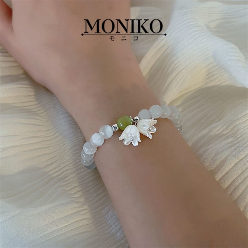 MONIKO Original Design Green Opals Bell Orchids Bracelet Couture ...