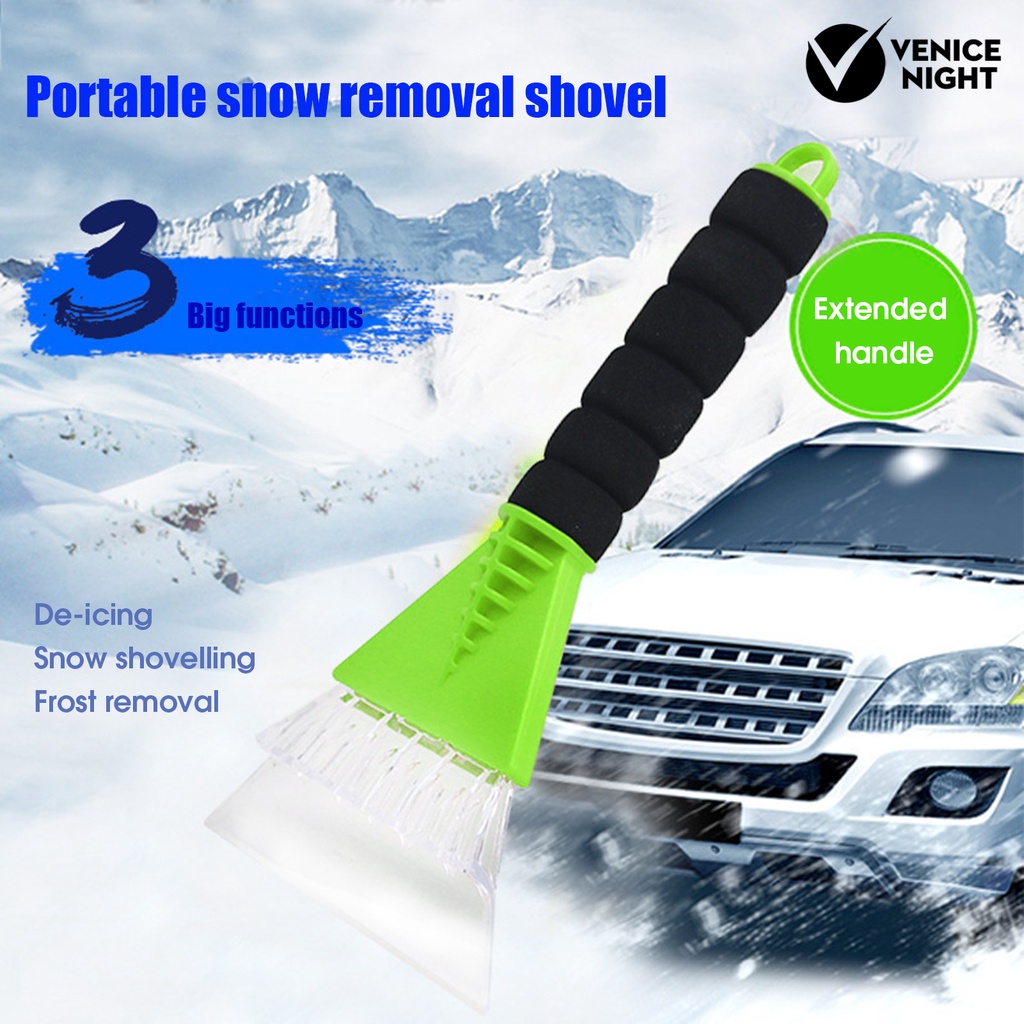 VE.R Winter Snow Shovel Non-scratching Smooth Edge Sponge Handle Labor ...