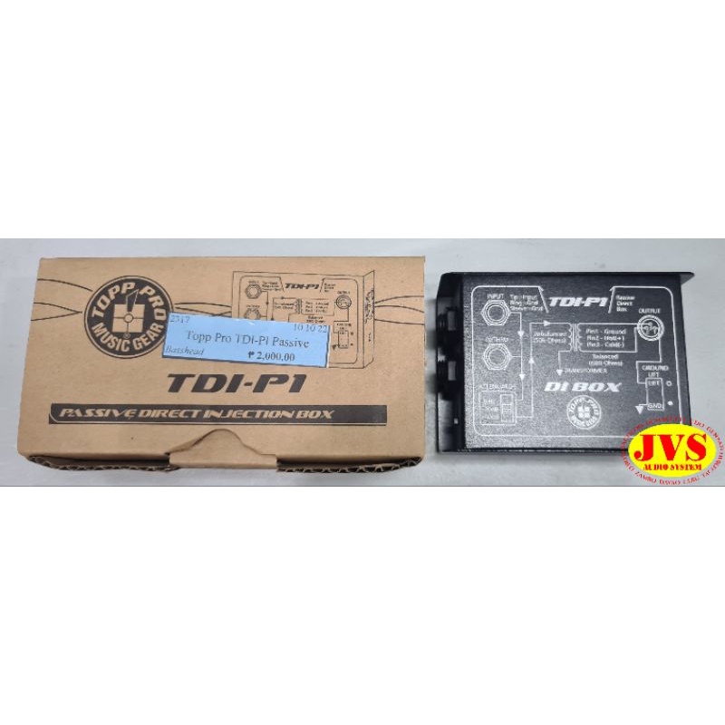 TOPP PRO TDI-PI Passive Direct lnjection Box for Musical Instruments ...