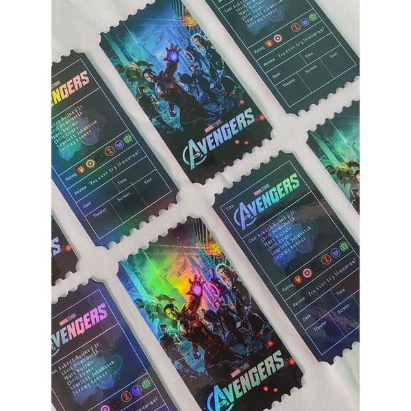 Collectible Ticket The Avengers Marvel - Fanmade | Shopee Philippines