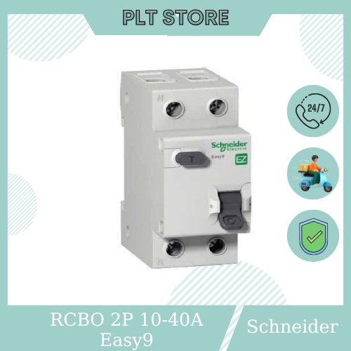 Easy9 RCBO Schneider 1P+N 4.5kA 30mA 10A - 40A overload, short circuit and leakage protection ...
