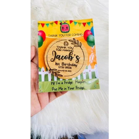 New! Laser Engraved Wooden Ref Magnet Free Tags | Shopee Philippines