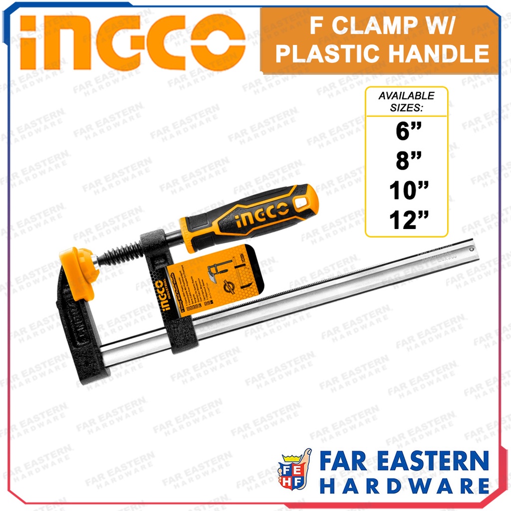 INGCO F Bar Clamp with Plastic Handle 6" | 8" | 10" 12" INHT | Shopee ...