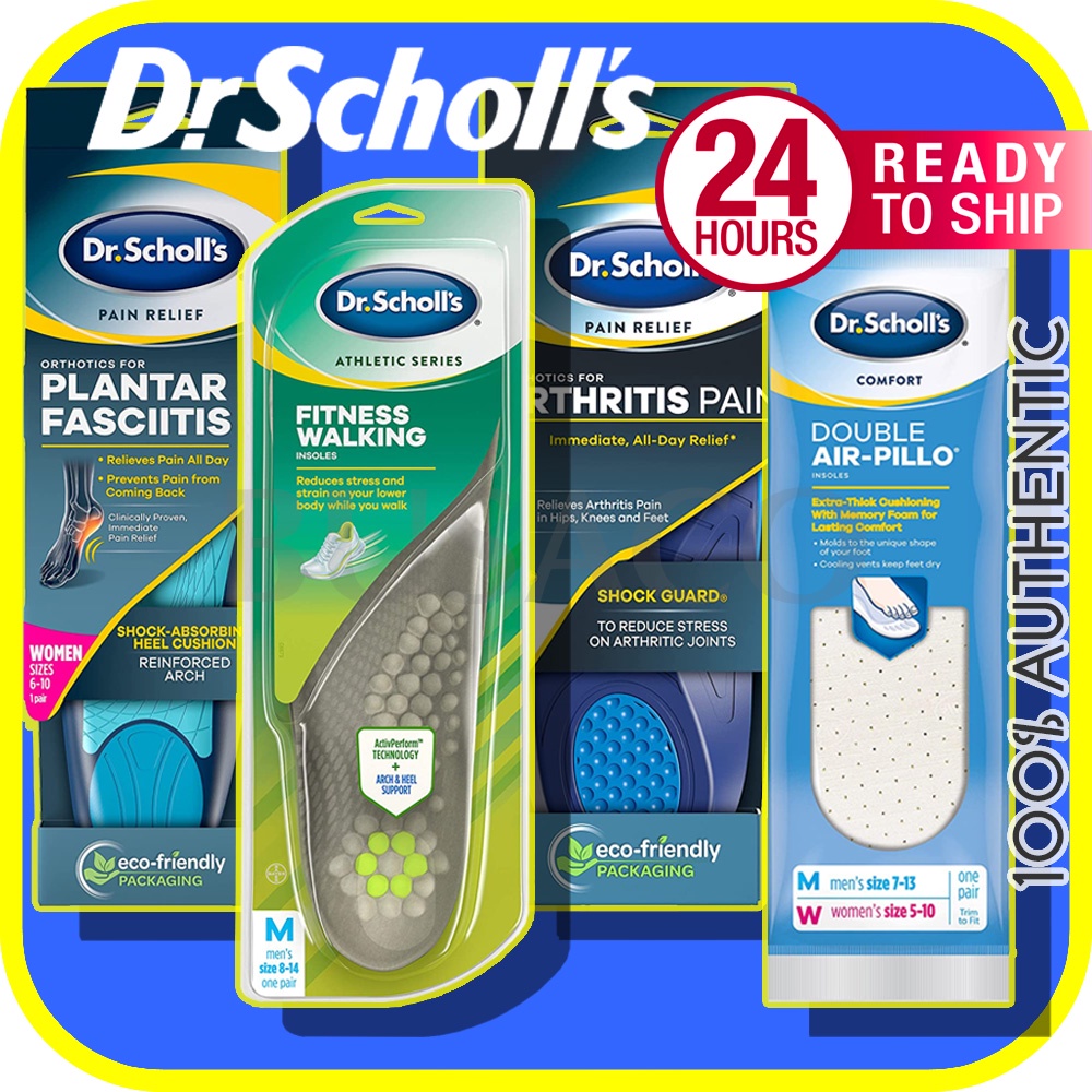 Dr Scholl's Plantar Fasciitis Double Air Pillo Arthritis Pain Massaging Gel High Heels Running ...