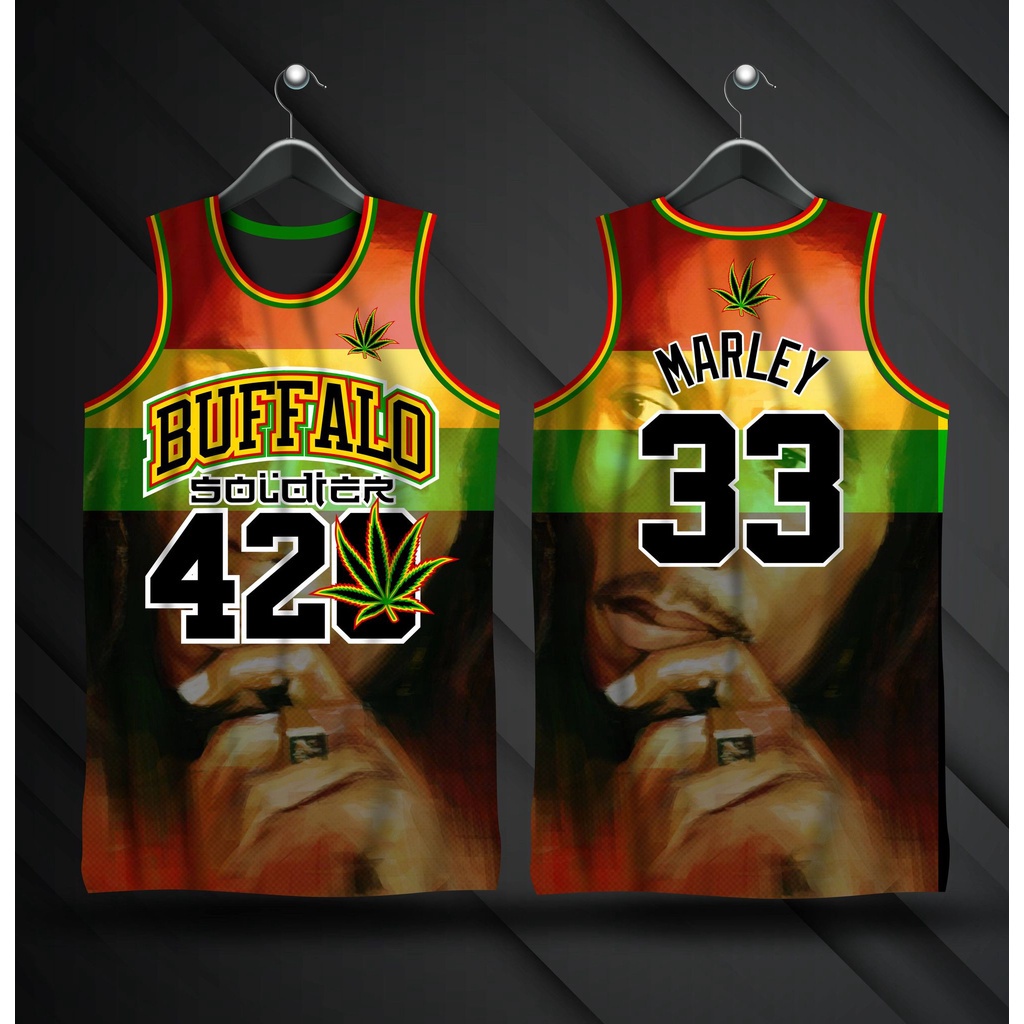 Bob Marley Buffalo Soldier Jersey | Reggae Jersey FULL SUBLIMATION ...