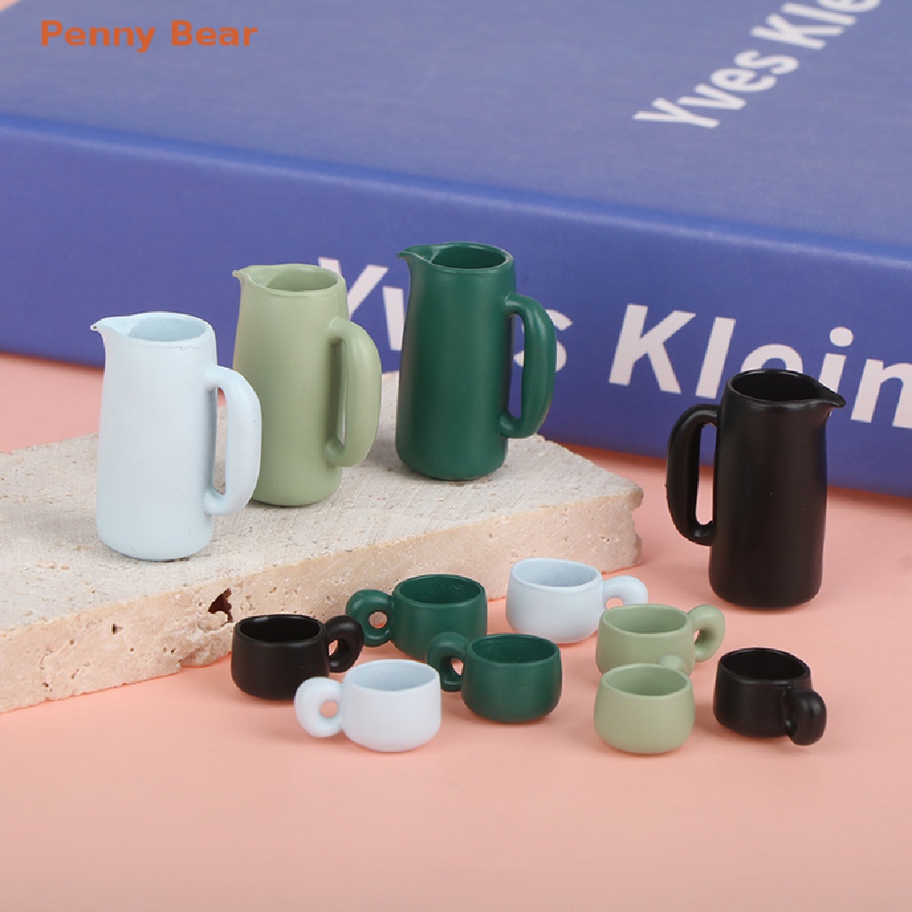 PennyBear 1Set Dollhouse Simulation Miniature Mini Kettle Teapot Cups ...