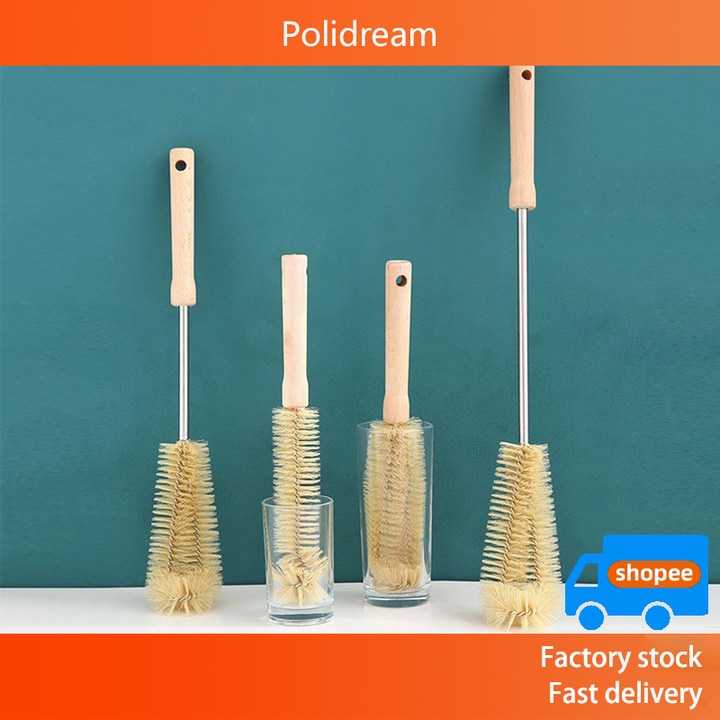 Brush para sa paglilinis ng Glass Cup na may kahoy na handle para sa ...