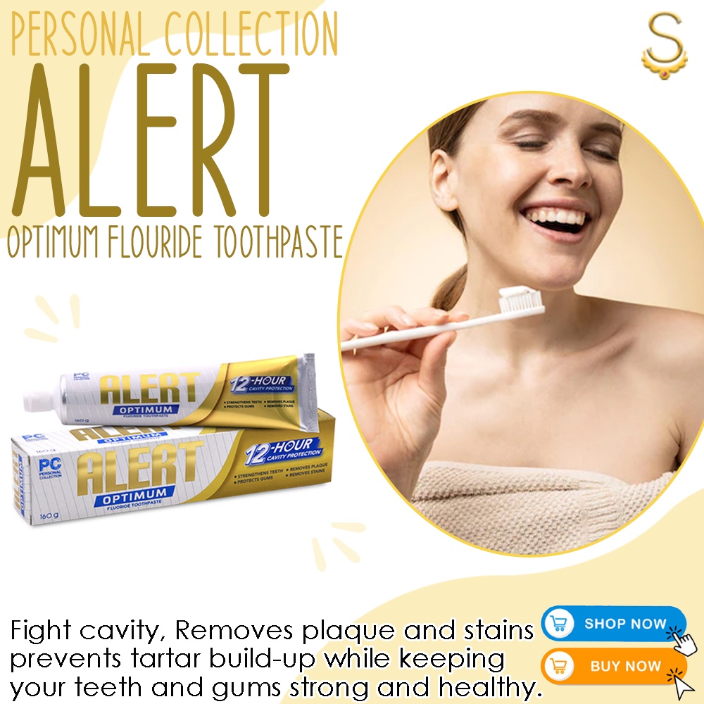 Personal Collection Alert Optimum Flouride Toothpaste 160g Cavity ...