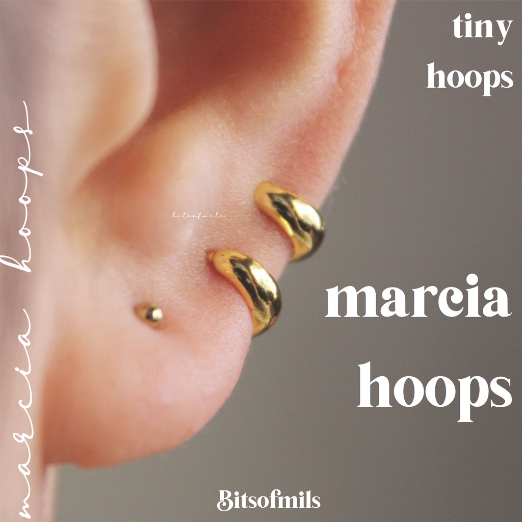 Bitsofmils - Tiny hoops - Marcia hoops | Shopee Philippines