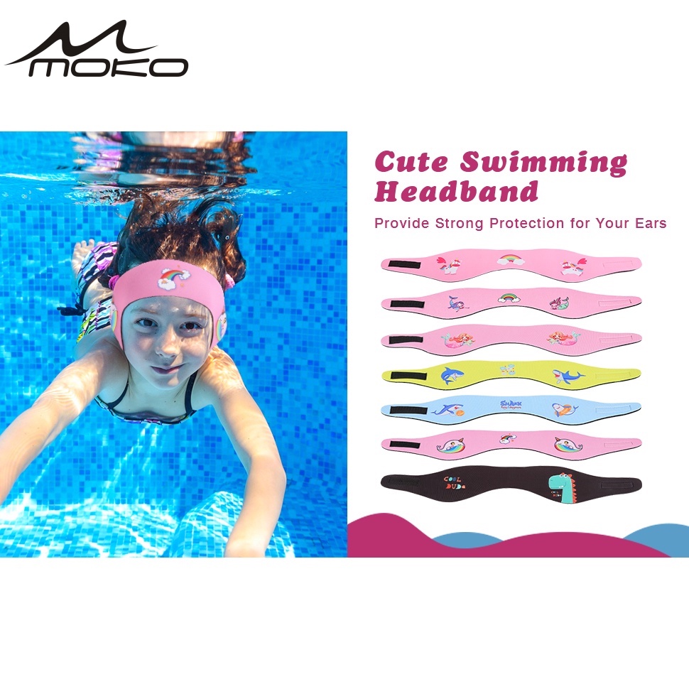 MoKo Swimming Headband for Kids & Adults, Cute Unicorn Swinmmers Ear ...