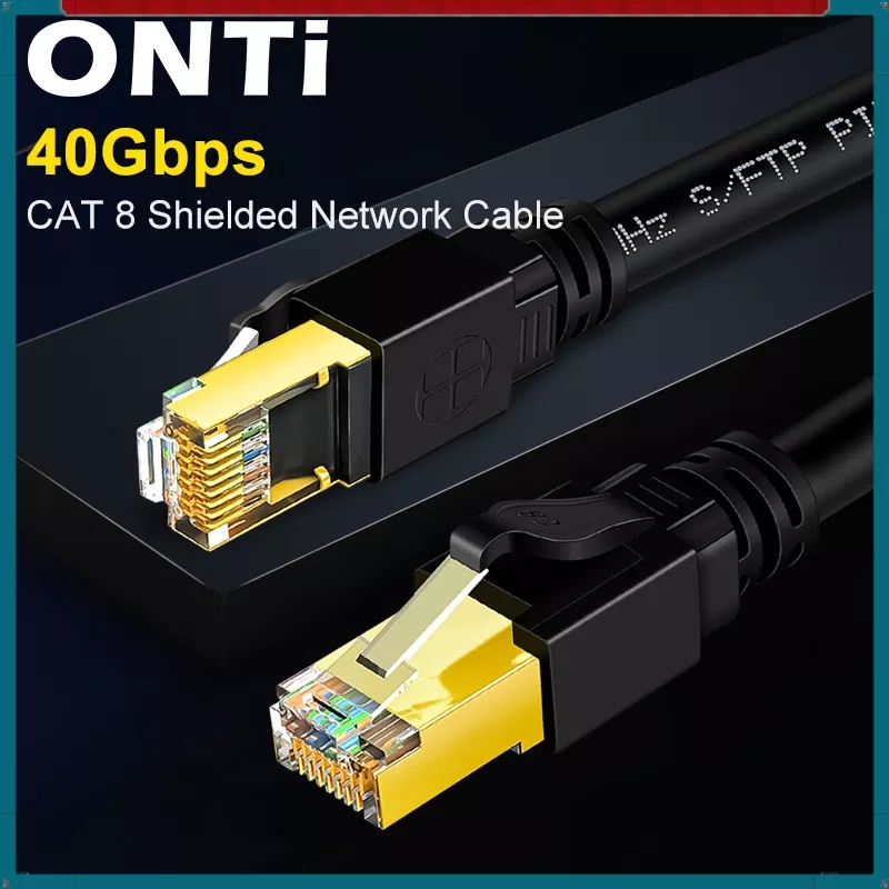 ONTi CAT8 Ethernet Round Cable SSTP 40Gbps 2000MHz Lan Network Wire ...