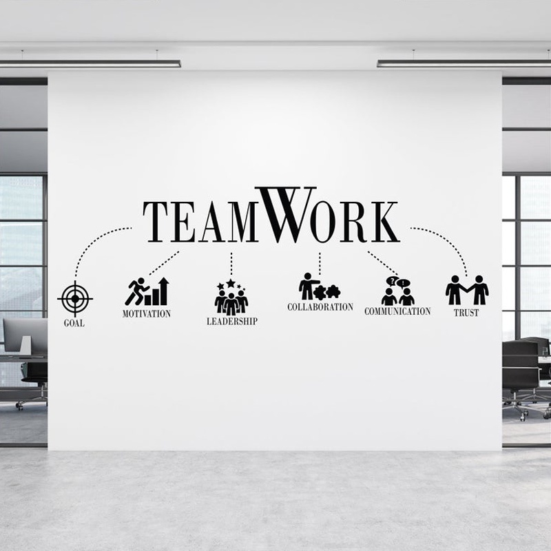 Teamwork Office Wall Decals Goal Motivation Business Success Leadership ...