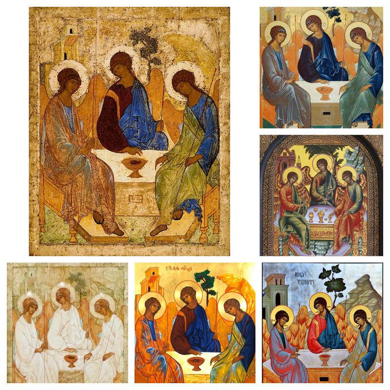 The “Holy Trinity” Icon Poster by Andrei Rublev Angels religious canvas ...