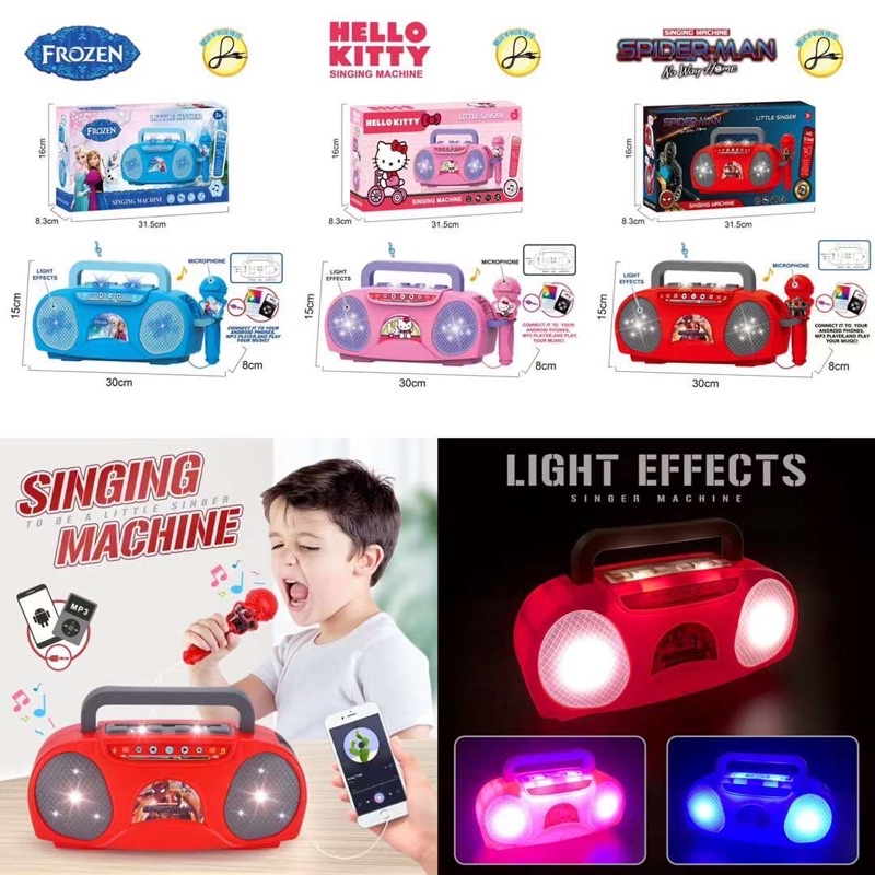 Kid’s Educational Singing toy with Music and Microphone on character ...