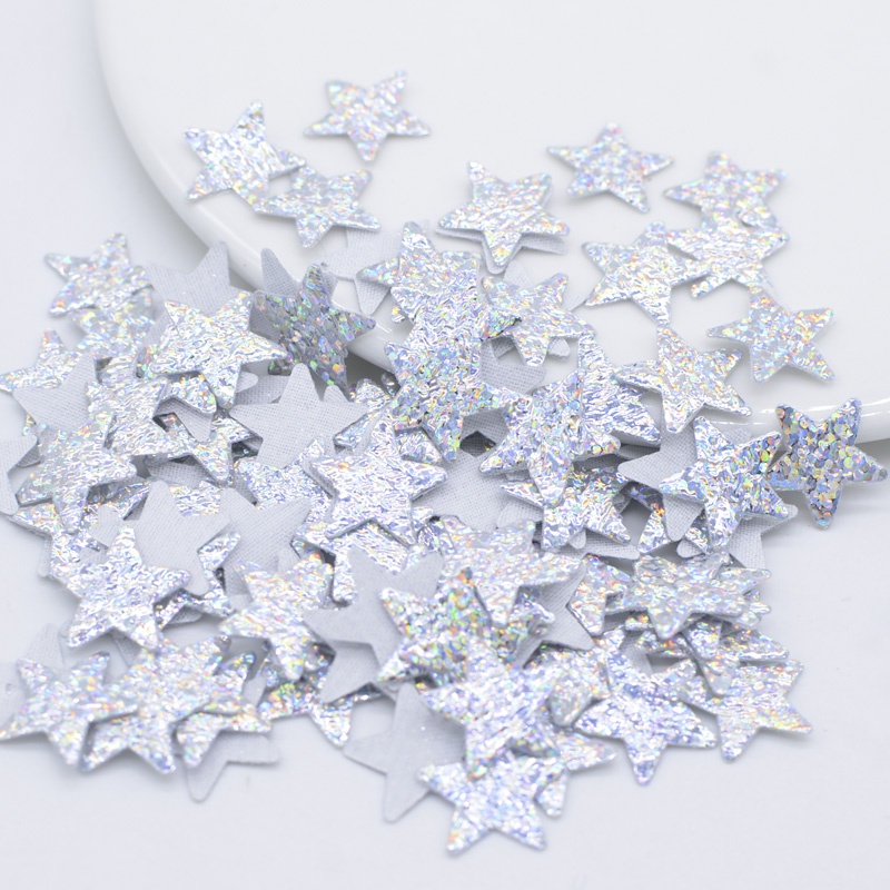 500Pcs Laser Cloth Star Patches Wedding Party Christmas Appliques ...