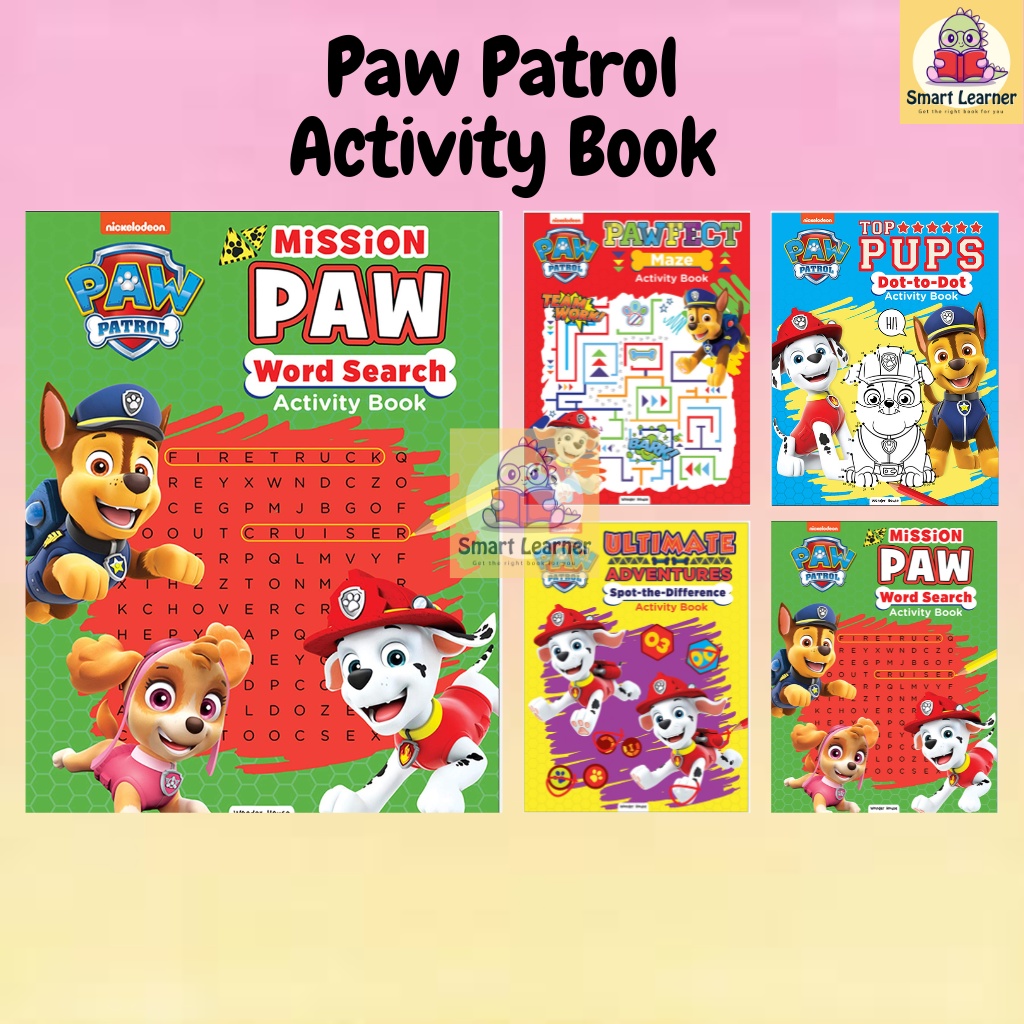 [SB] Mission Paw Word Search / maze / dot to dot / spot the different ...