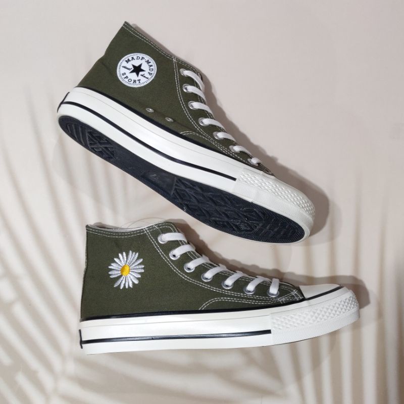 Advan Shoes Hi Top Army Green Canvas Sneakers | Shopee Philippines