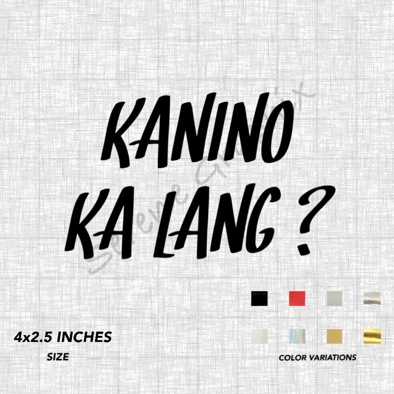 Kanino Ka lang? Sticker - Waterproof Cut Out Sticker | Shopee Philippines