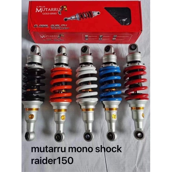 Mutarru Monoshock Mono shock Absorber Raider150 carb/fi type Black red ...