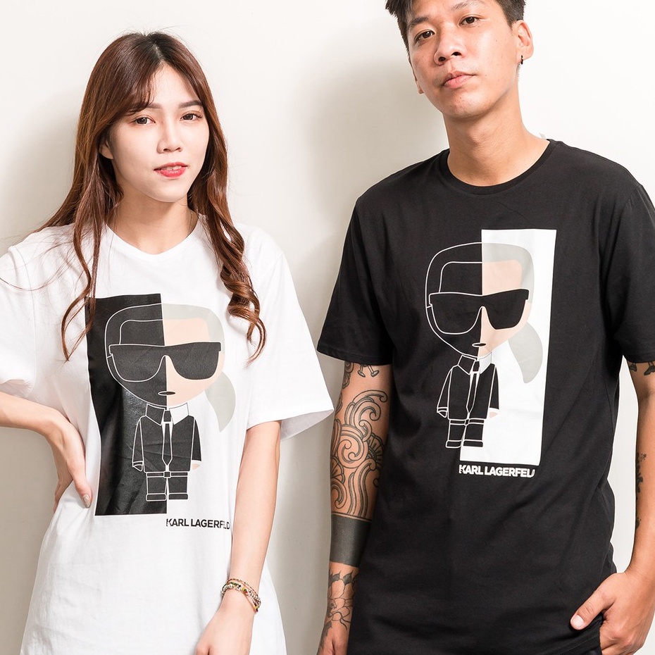 KARL LAGERFELD Karl men's version black and white two-color Q version ...