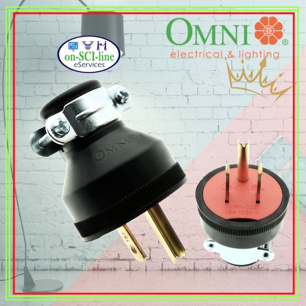 OMNI Par Ground Rubber Plug 15A WPR 003 / WPR 103 | Shopee Philippines