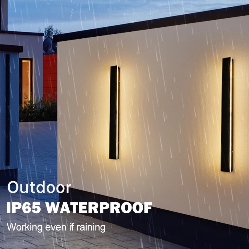 Modern LED Outdoor Long Wall Light Waterproof IP65 Villa Porch Garden ...
