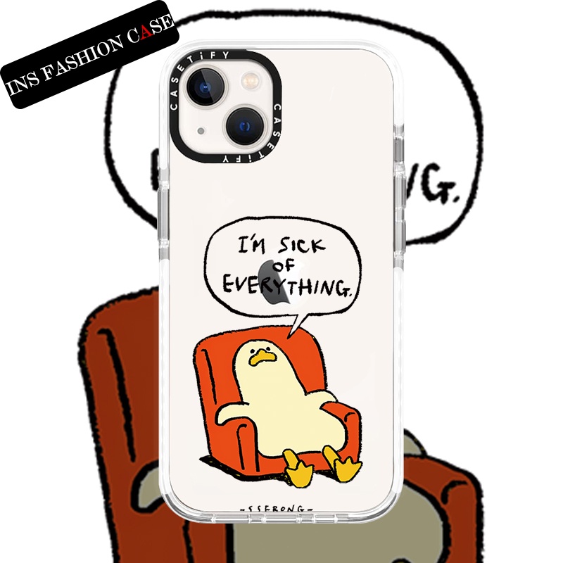 CASETiFY X Cartoon Duck Sofa White Edge Solid Color iPhone Case For ...